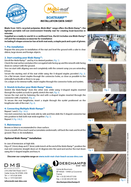 5' & 6.5' Boat Ramp™ - Mobi-Mat by DMS Inc.